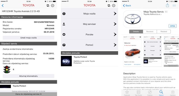 Aplikacija Moja Toyota Servis / Nove tehnologije, studije&prototipi ...